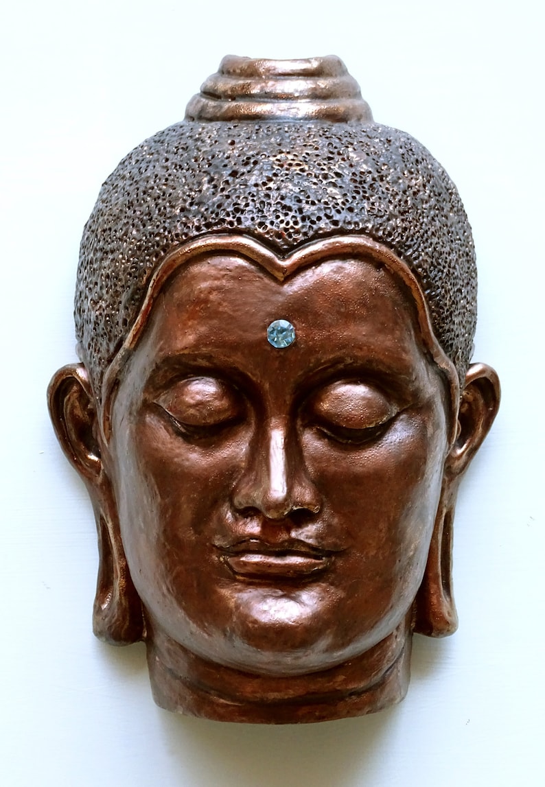 Buddha Buddhist Ceramic Flower Wall Vase With Bindi Jewel Worship ...