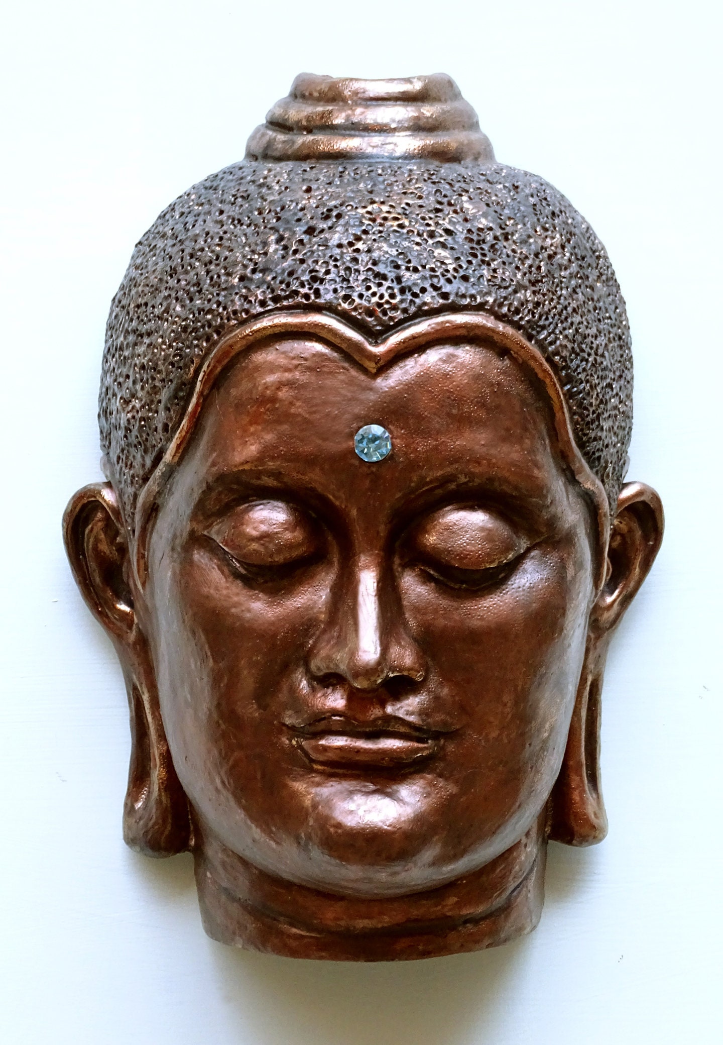 Buddha Buddhist Ceramic Flower Wall Vase with Bindi Jewel Worship ...