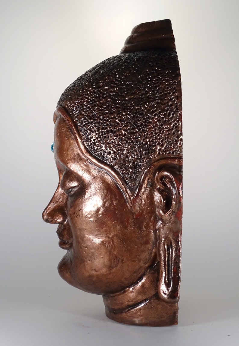 Buddha Buddhist Ceramic Flower Wall Vase With Bindi Jewel Worship ...