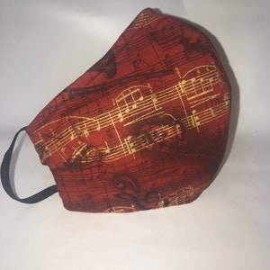 Red Musical Face Mask / Made in USA / Same Day Shipping / Comfortable ...
