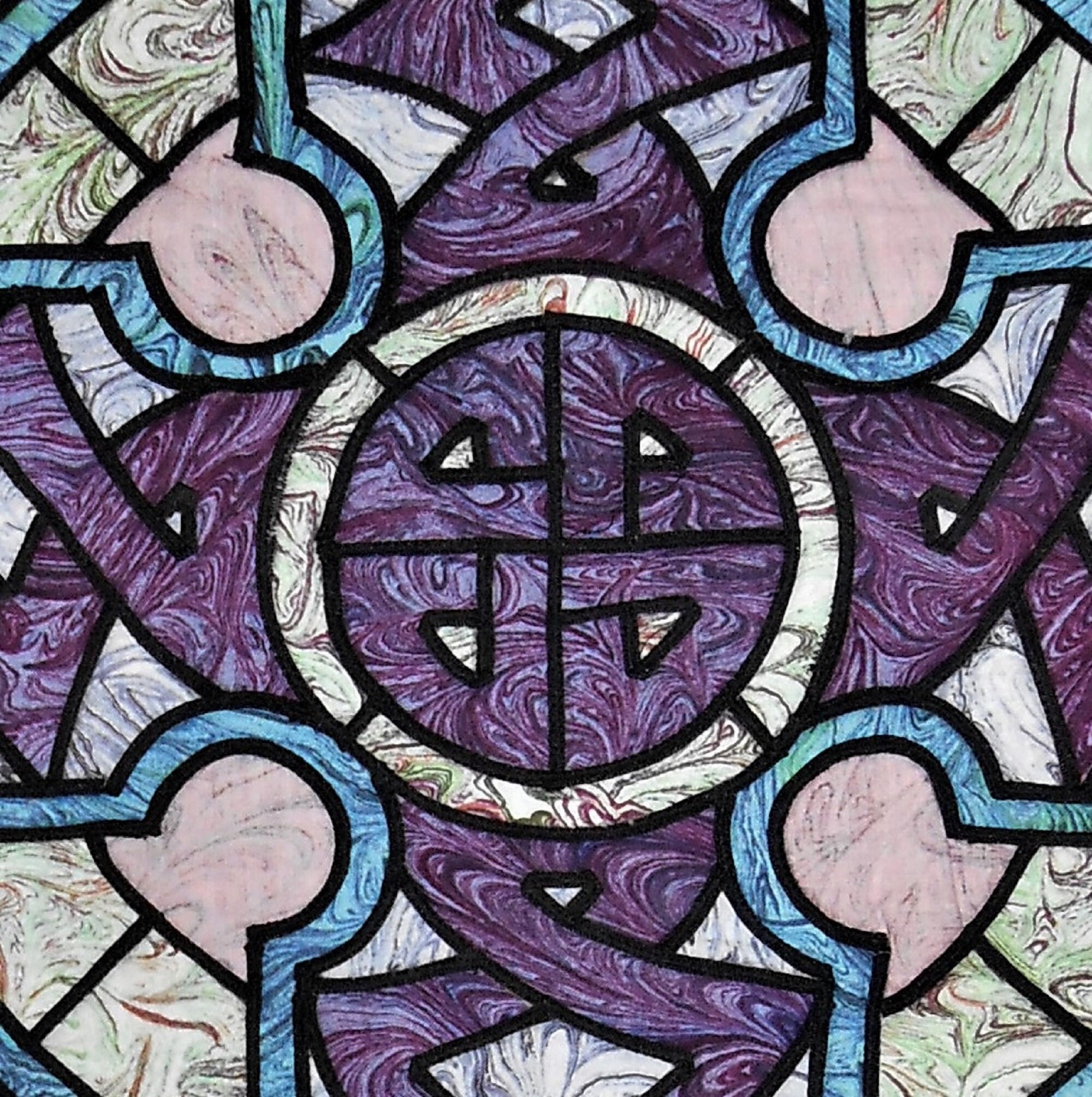 CC-004 Celtic Cross Stained Glass Wall Hanging by Celtic Crossworks One ...