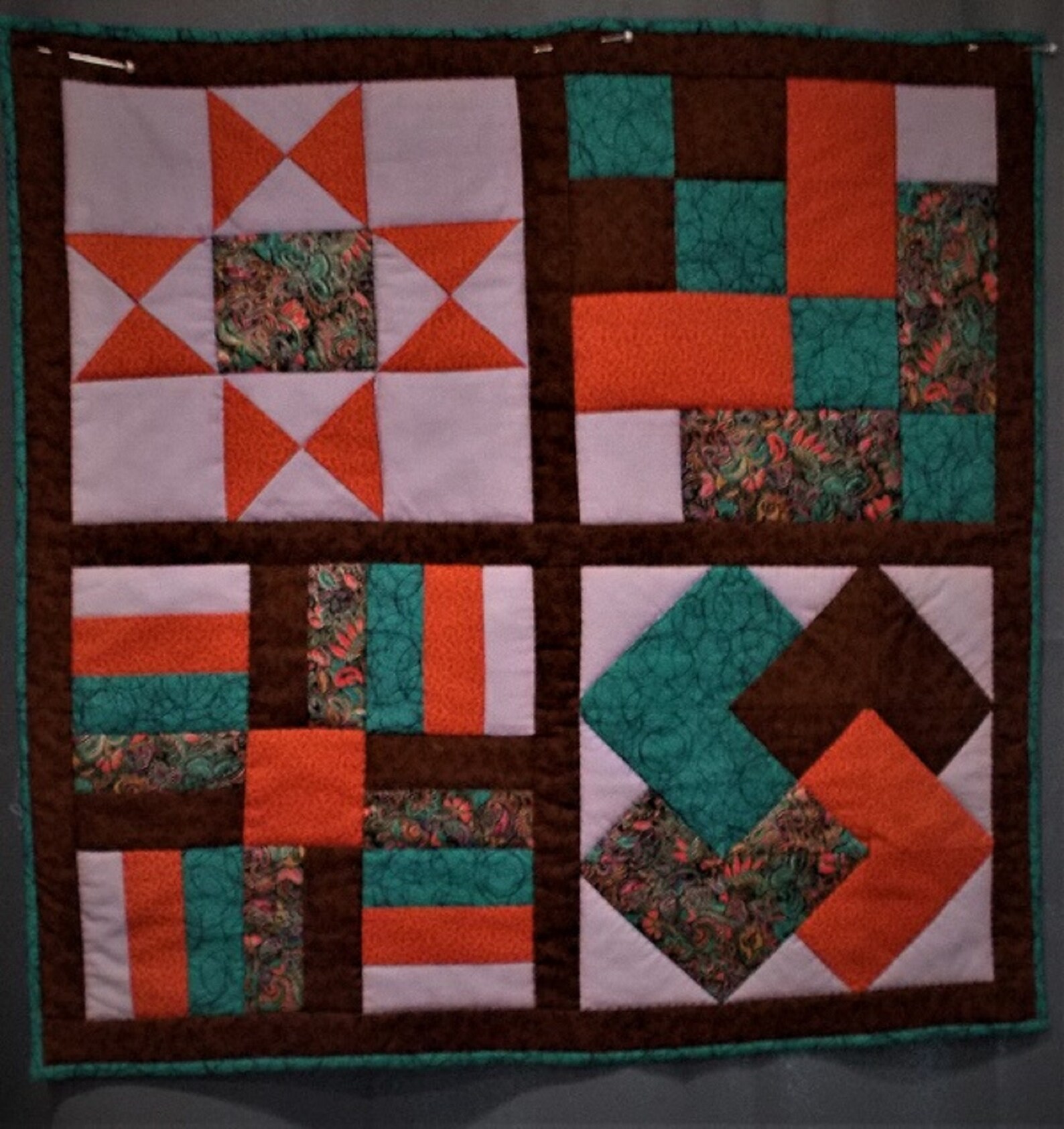 One of a Kind. Multi Color Four Patch Sampler Wall Hanging - Etsy