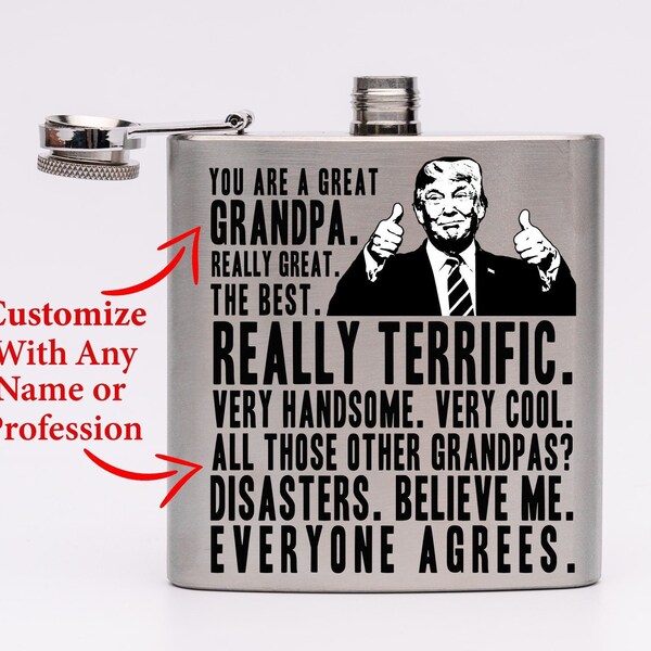 Trump Flask - Etsy