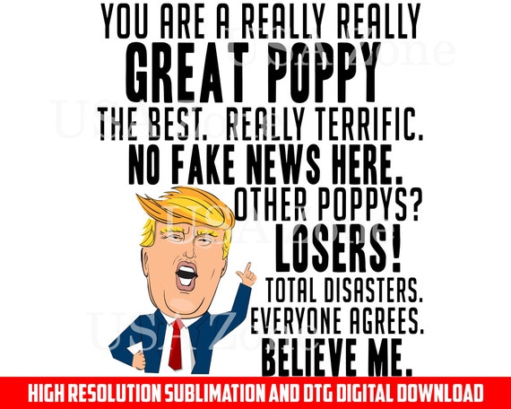 Really Great Poppy Trump SVG Trump SVG Trump Layered Cut | Etsy
