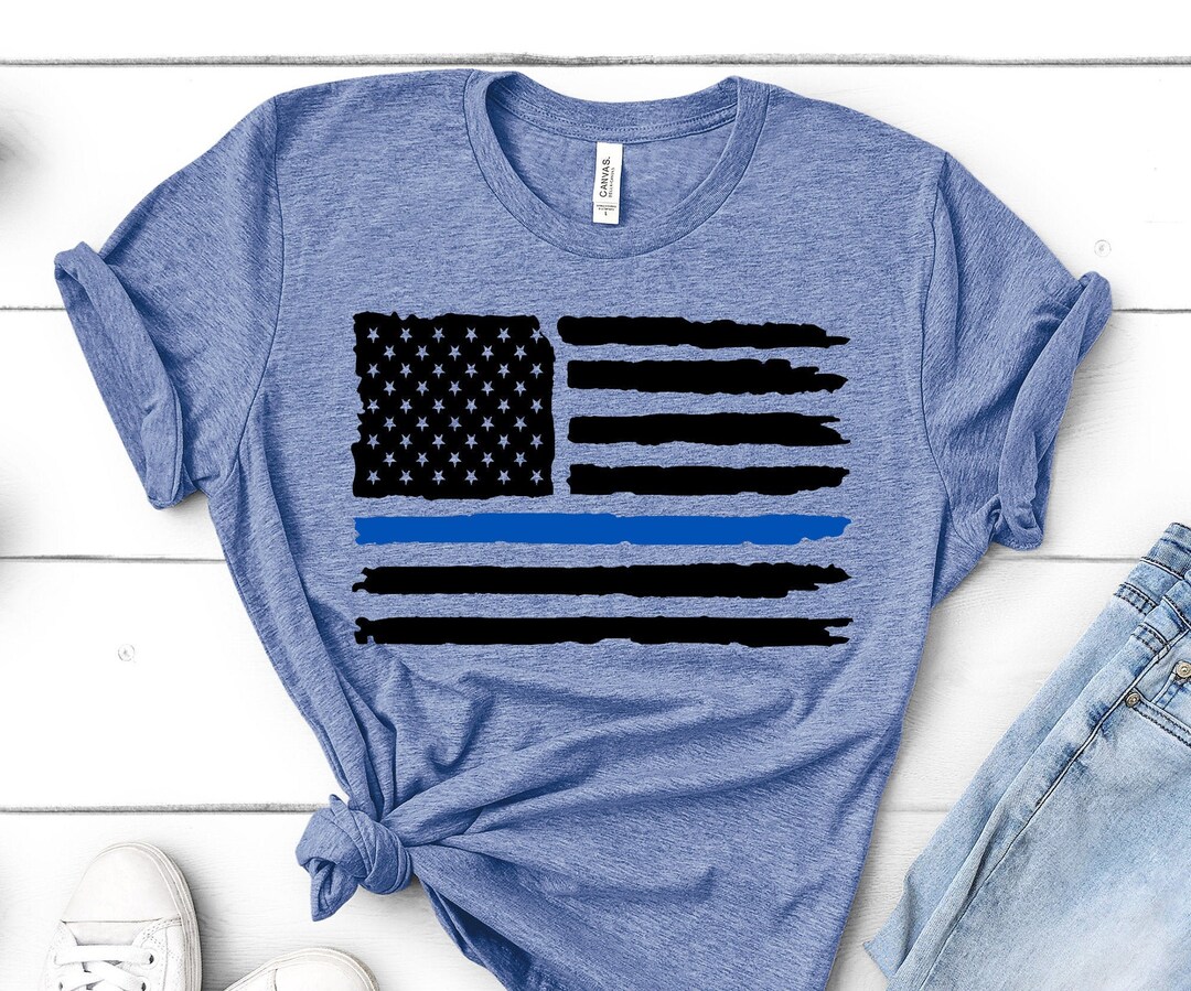 Thin Blue Line Shirt, Back the Blue Shirt, Law Enforcement Gift, Police ...