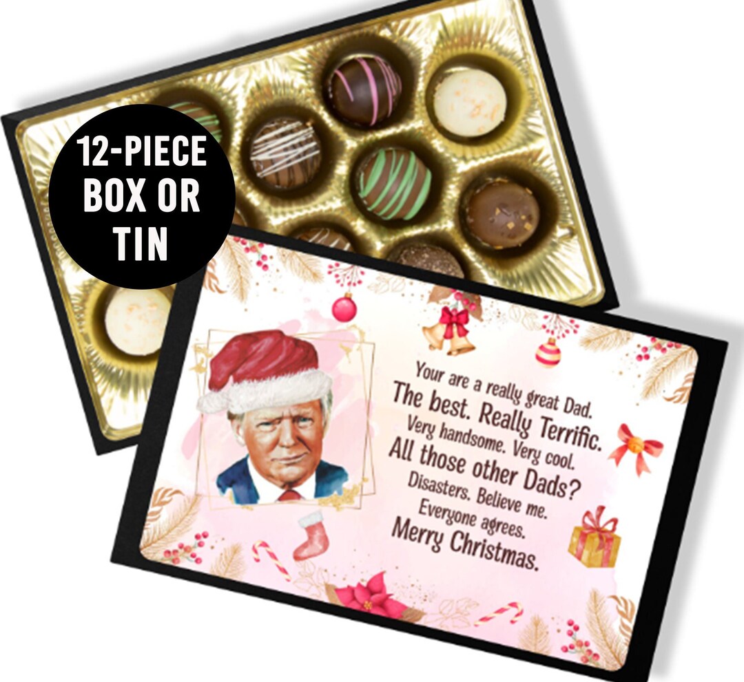 12-piece Funny Trump Artisan Truffles for Dad, Trump Gift for Dad, MAGA ...