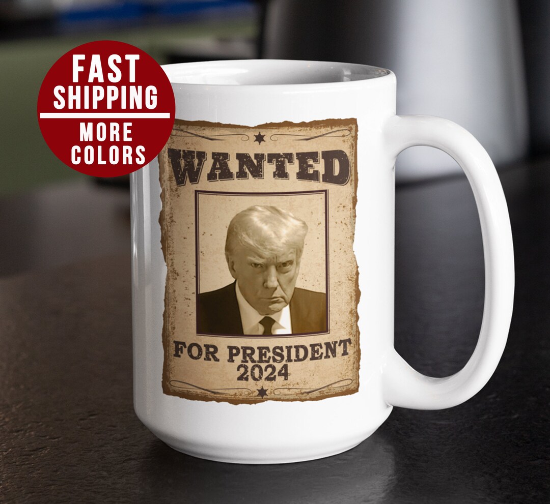 Donald Trump Mugshot Mug, Trump Mug Shot Mug, Trump 2024 Mug, Trump for ...