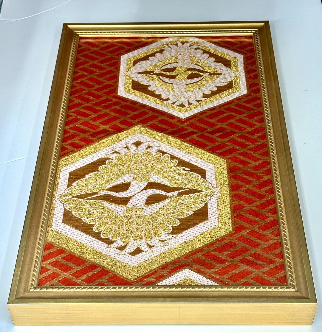 Framed It to Decorate the Japanese Vintage Obi.the Design is KIKKOU ...