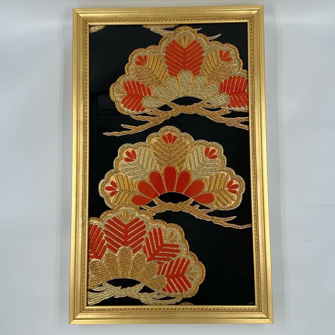 Framed It to Decorate the Japanese Vintage Obi.the Design is Oimatsu ...
