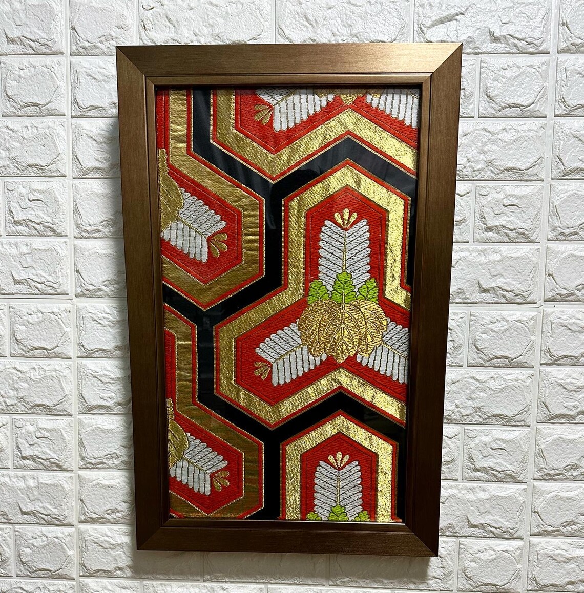 Framed It to Decorate the Japanese Vintage Obi.the Design is Kumikikkou ...