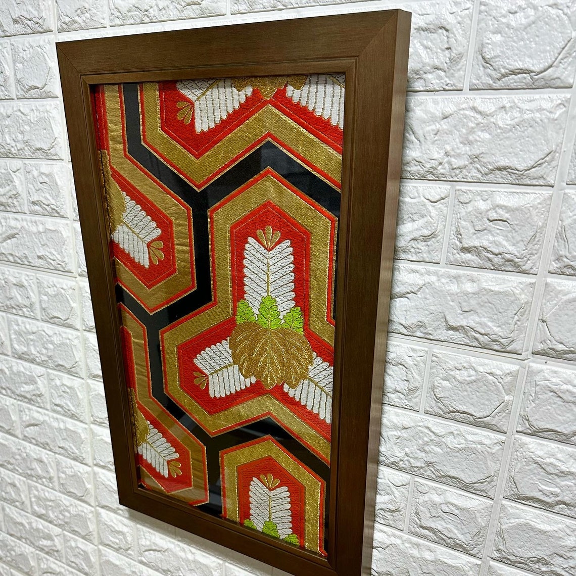 Framed It to Decorate the Japanese Vintage Obi.the Design is Kumikikkou ...