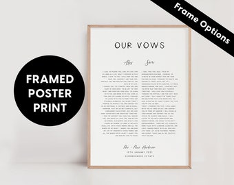 Wedding Vows Poster | Etsy