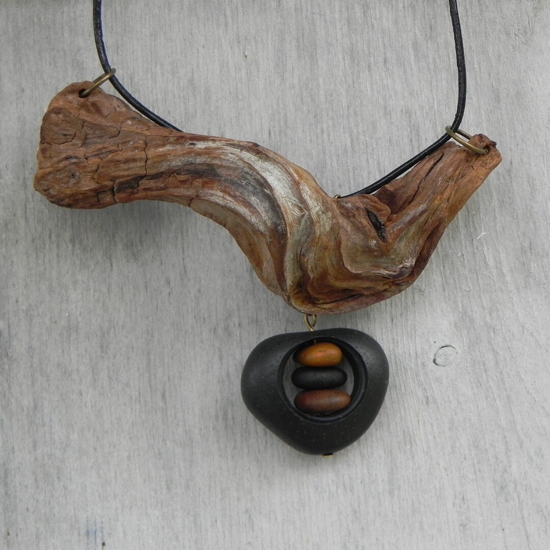 The Wave, Driftwood Cairn Pebble Creation - Etsy