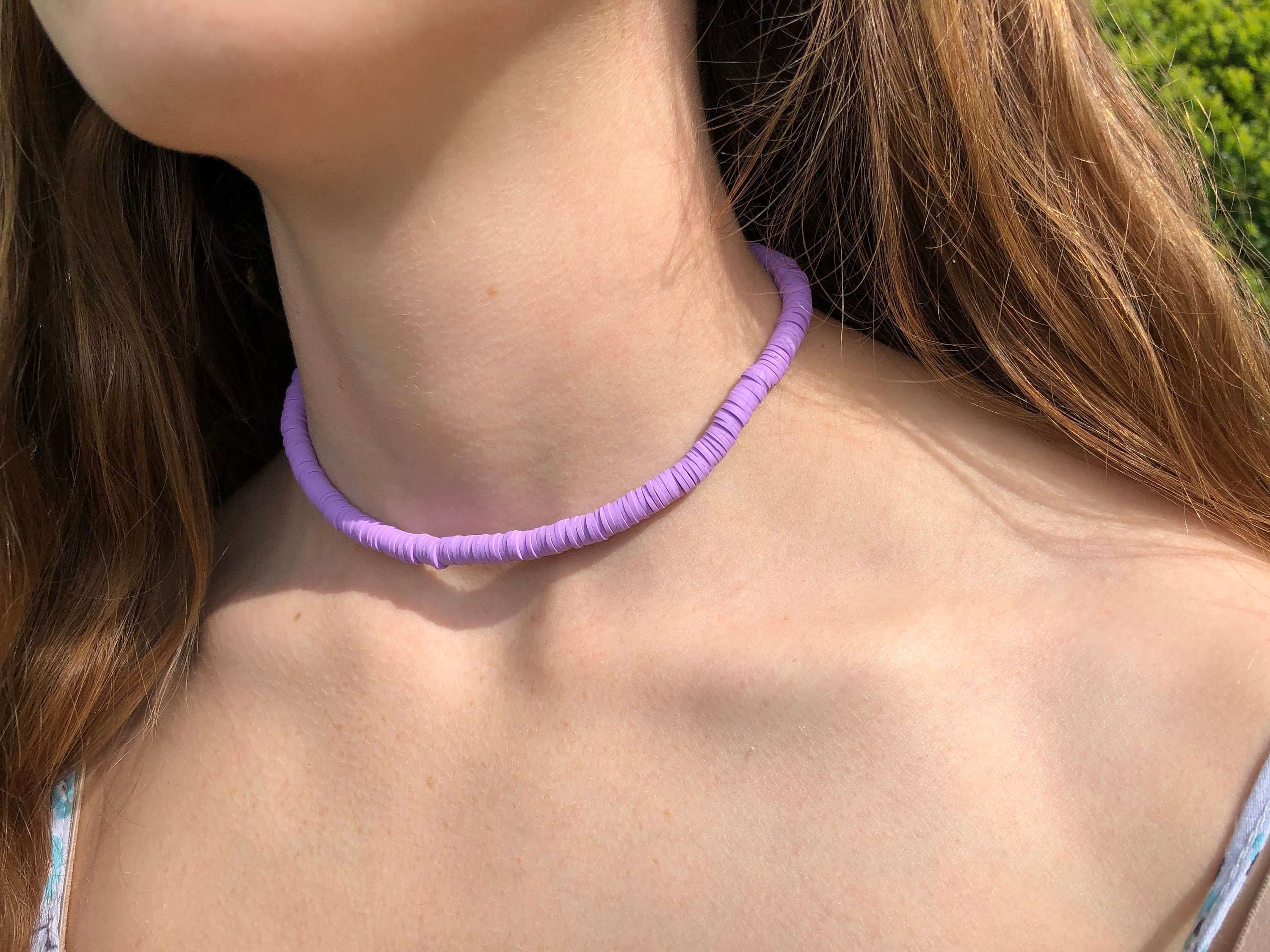 Purple Heishi Choker, Heishi Choker, VSCO Jewelry, 6mm Heishi Beads ...