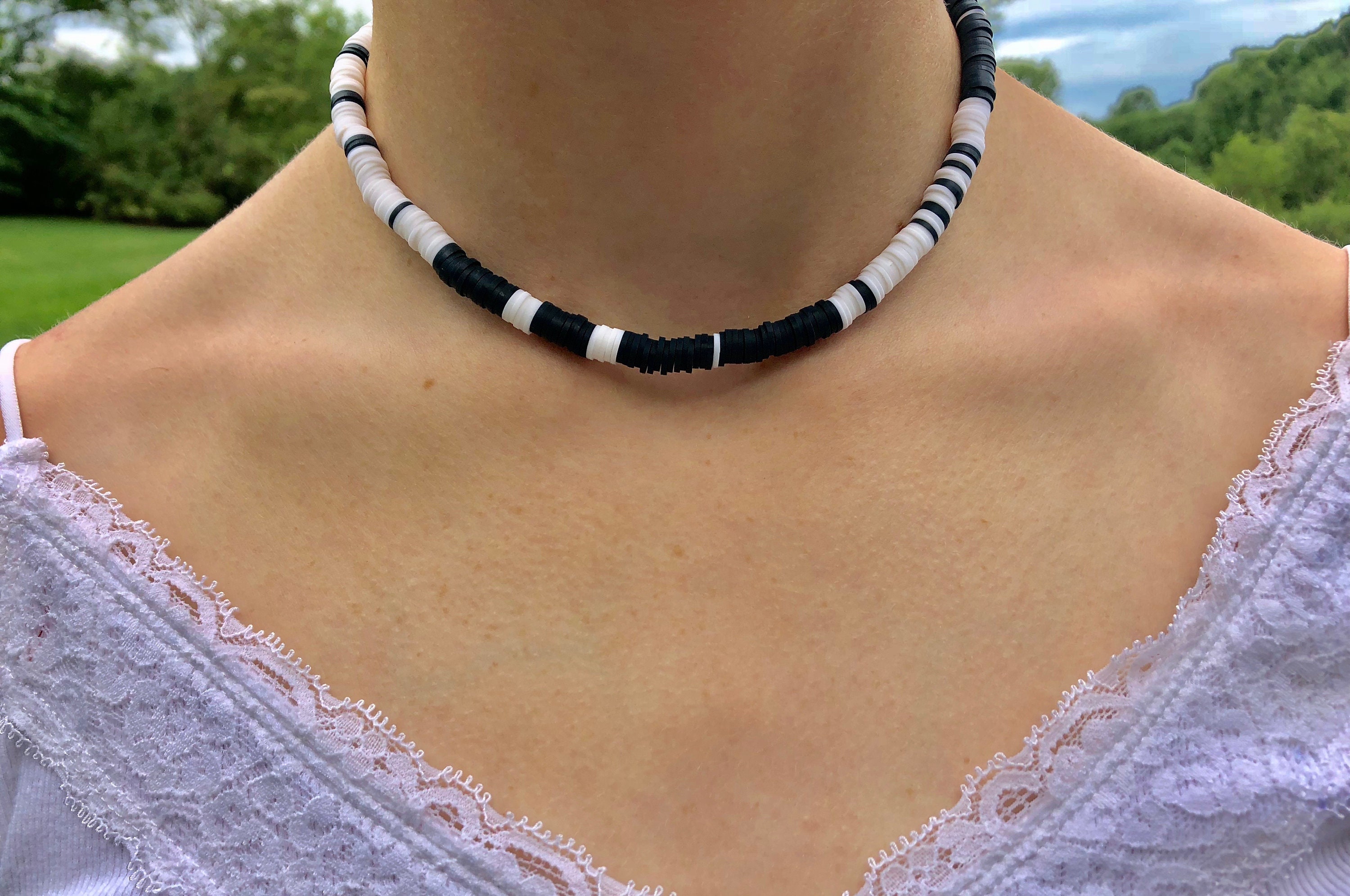 Kiara Outer Banks Inspired Necklace, Handmade Heishi Aloha Beaded ...