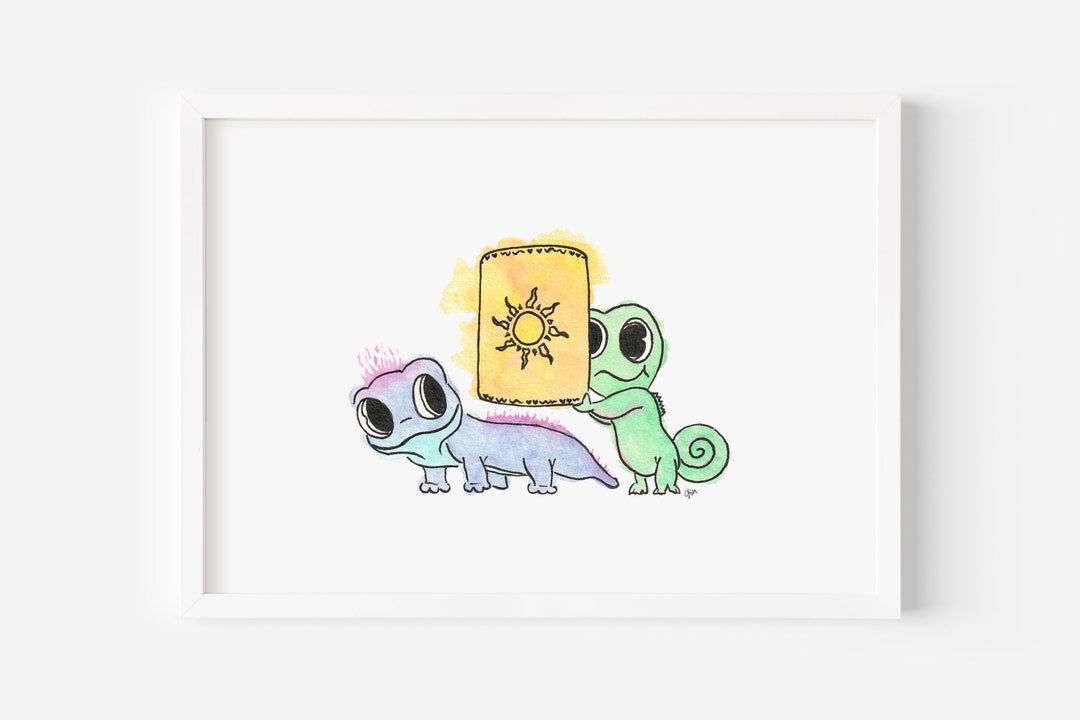 PRINTABLE DIGITAL Watercolour Art | Watercolour Line Art Pascal and ...