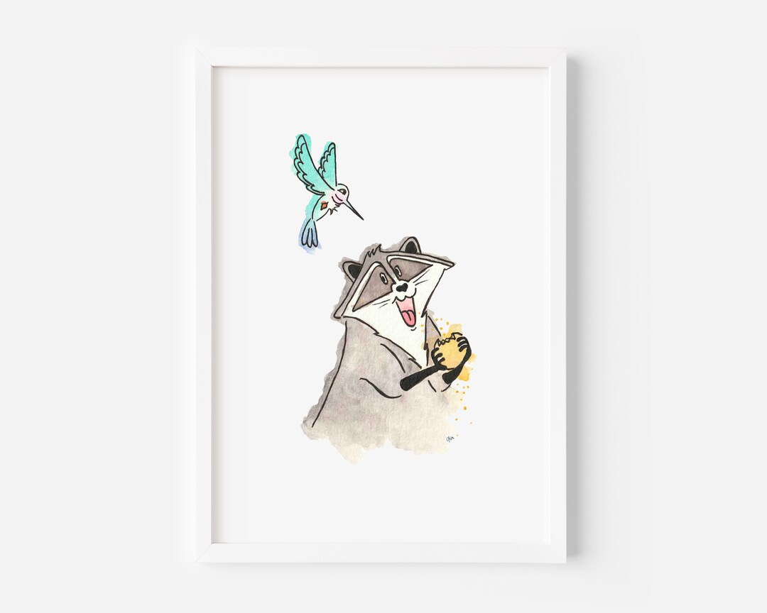 PRINTABLE DIGITAL Watercolour Art Watercolour Line Art Meeko Nursery ...