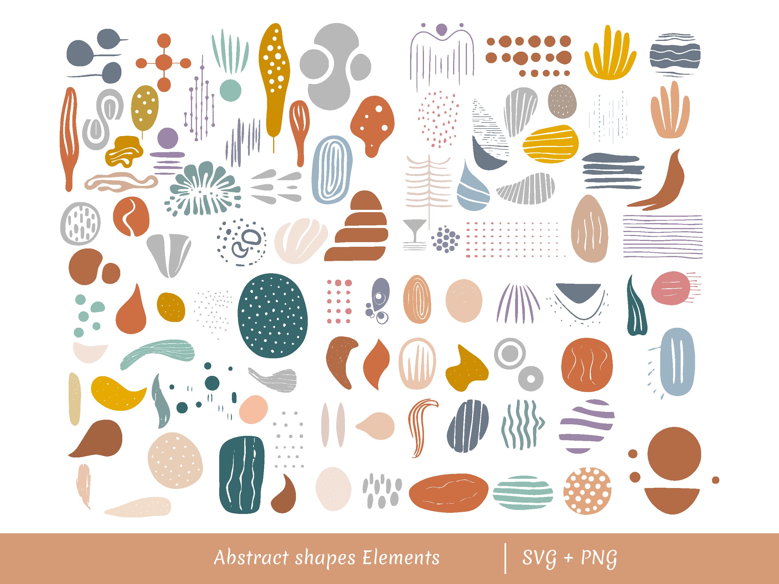 Abstract Shapes Svg Elements, Abstract Boho, Abstract SVG and PNG ...