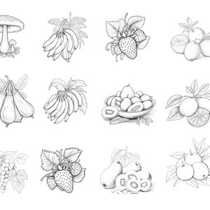 100 Fruits and Vegetables Coloring Pages | Vegetable Coloring Pages ...