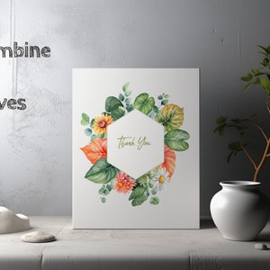 Tropical Watercolor Flower Clipart, Summer Leaves Collection (143 ...