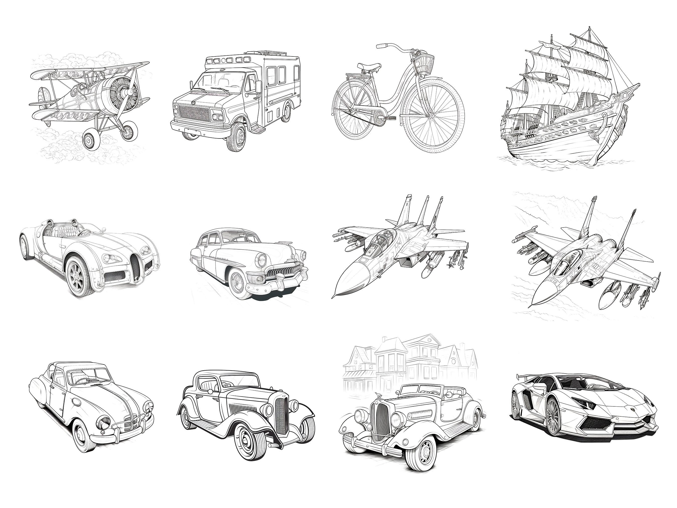 40 Cars and Transportation Coloring Pages Vehicle Coloring Pages Car ...
