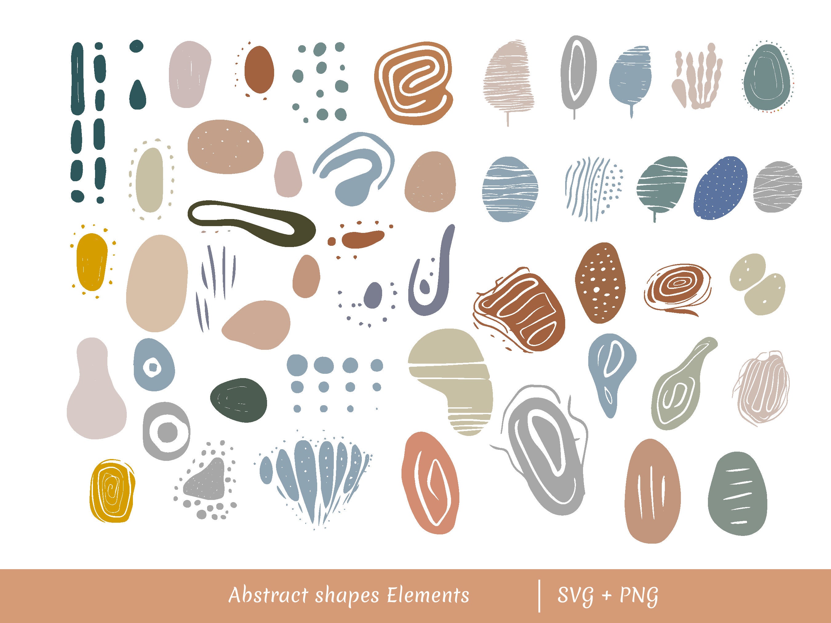 Abstract Shapes Svg Elements, Abstract Boho, Abstract SVG and PNG ...