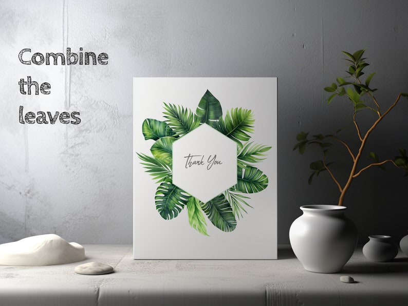 Tropical Palm Leaves , Watercolor Leaves Clipart, Tropical Leaves, Palm ...