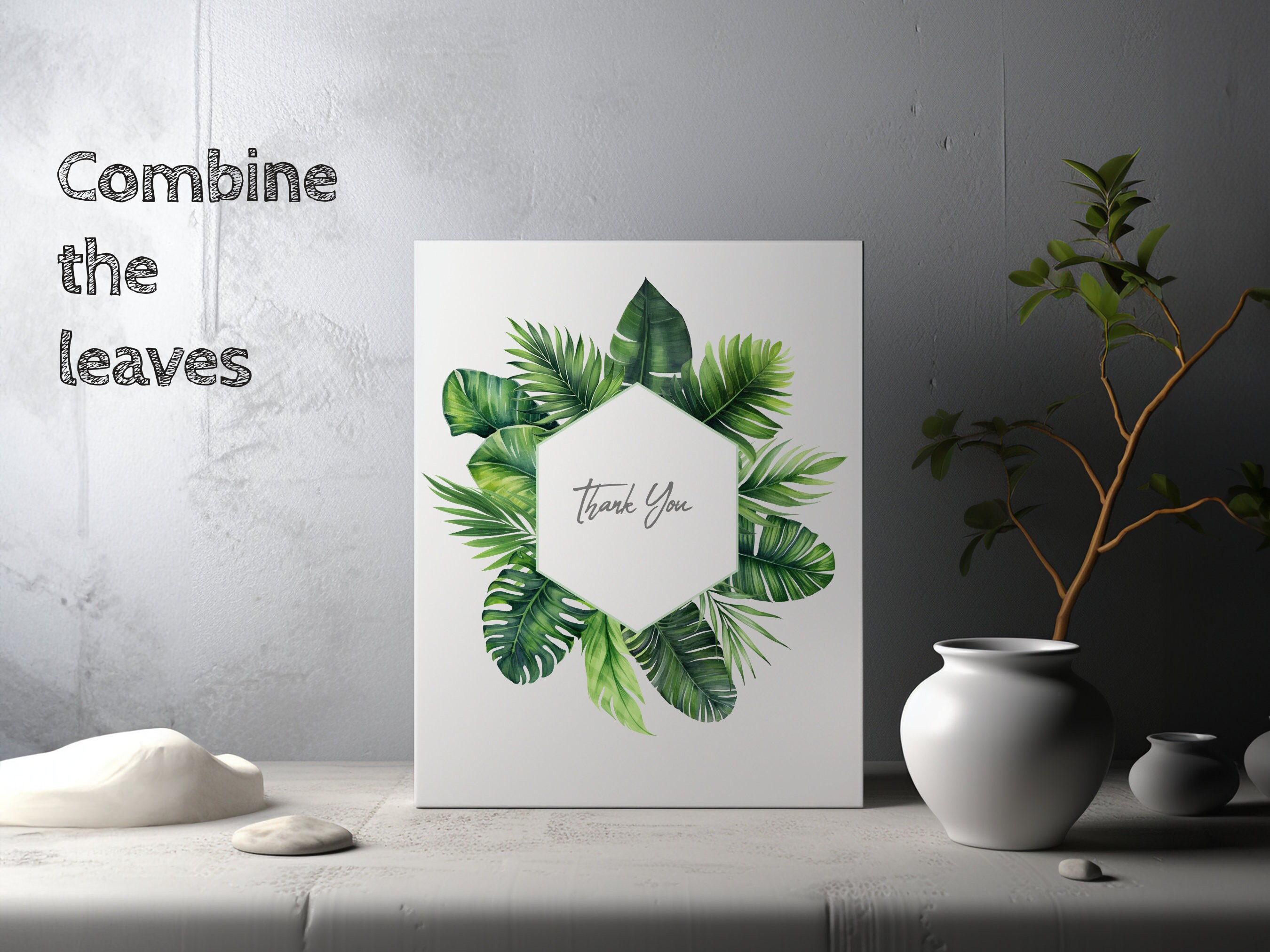 Tropical Palm Leaves , Watercolor Leaves Clipart, Tropical Leaves, Palm ...