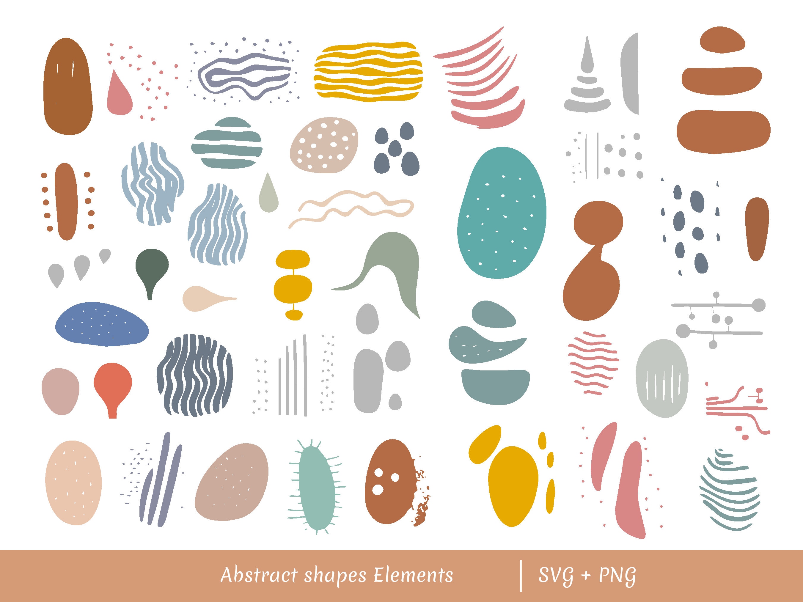 Abstract Shapes Svg Elements, Abstract Boho, Abstract SVG and PNG ...