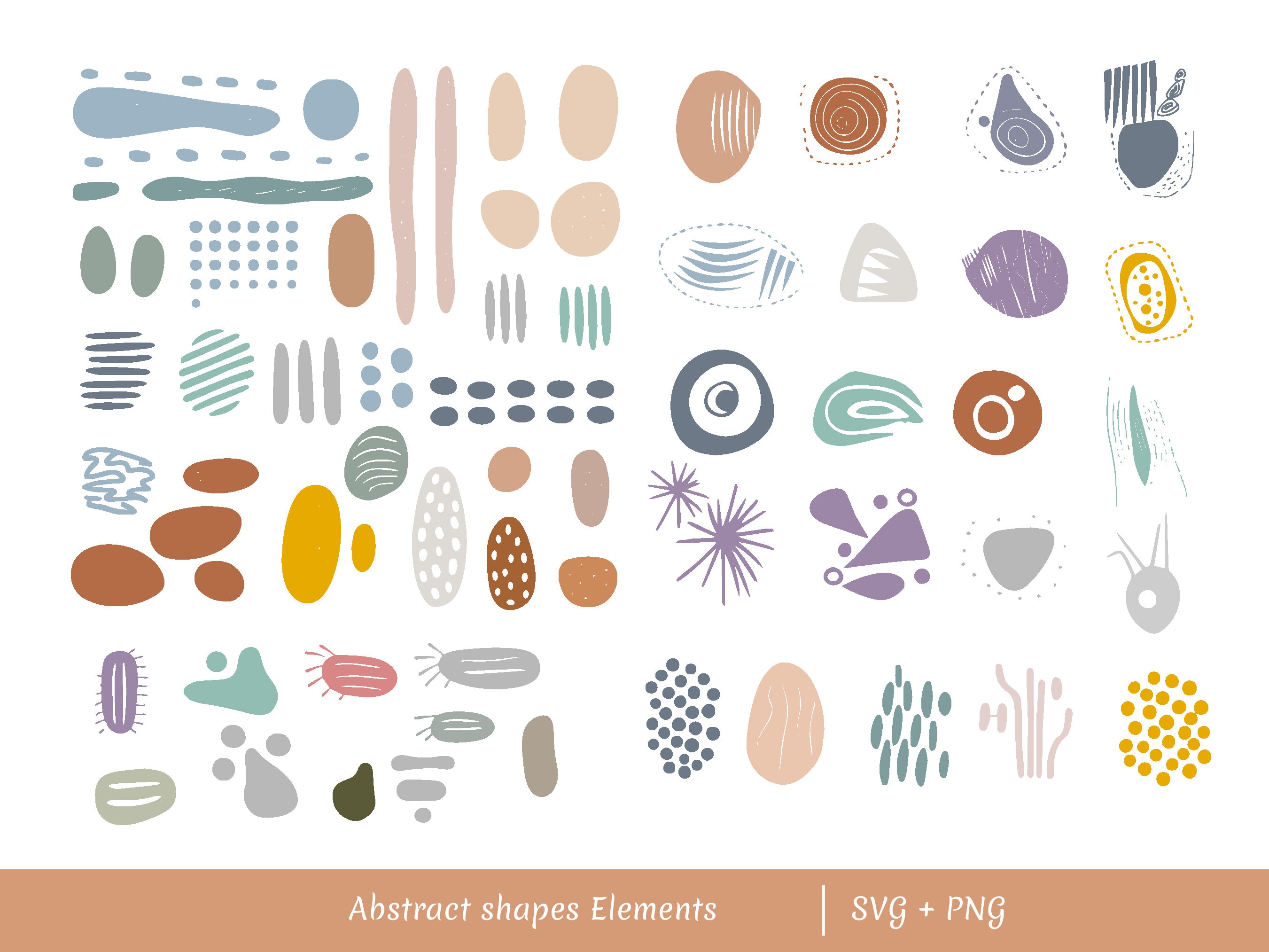 Abstract Shapes Svg Elements, Abstract Boho, Abstract SVG and PNG ...