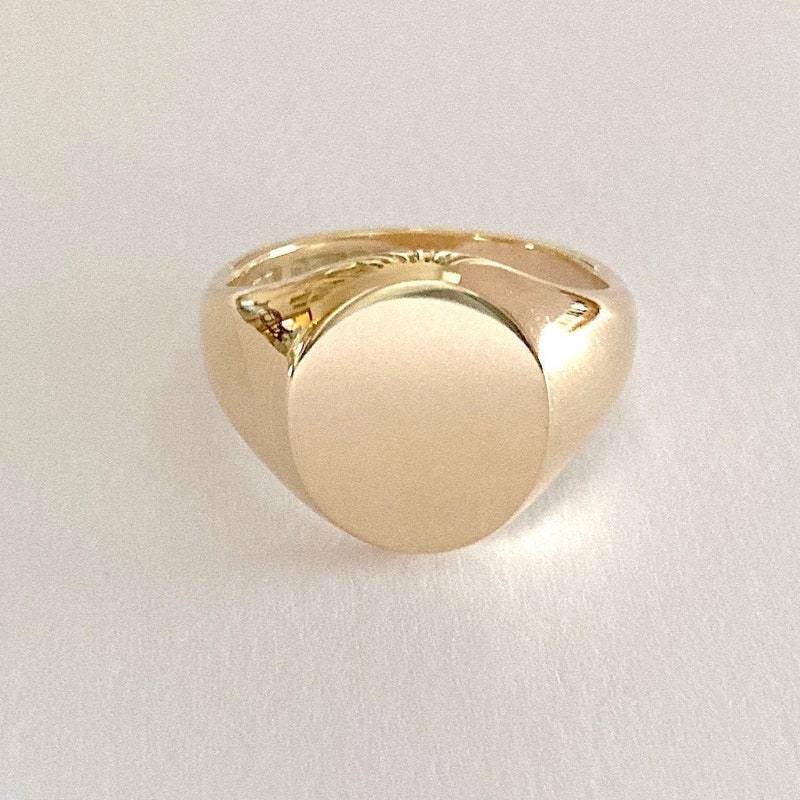 Gold Signet Ring - Etsy