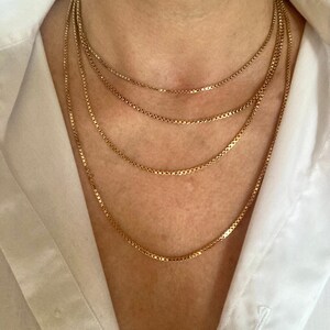 Vintage Plain Solid 9ct Gold Chain, Fine Solid Gold Chain, Hallmarked ...
