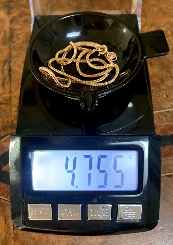 18k gold vintage chain, 16 inch solid gold chain, 18c… - Gem