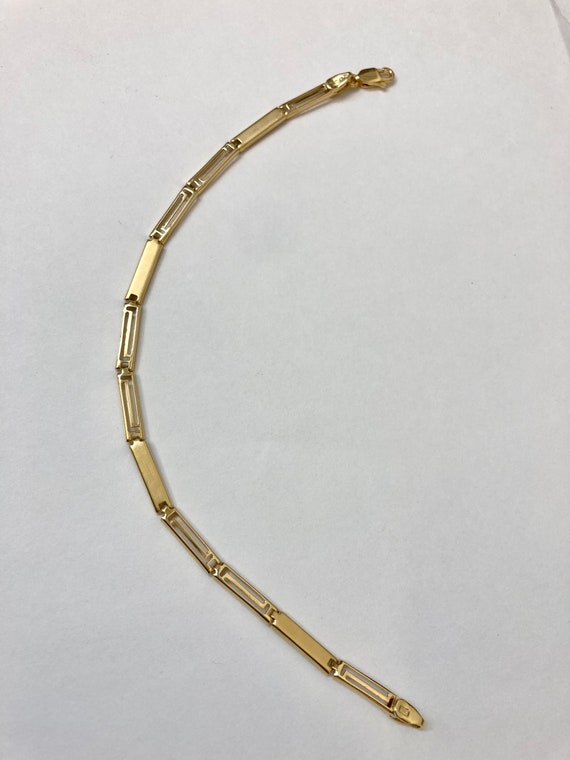 Vintage solid 18k gold bracelet, matching solid gold … - Gem