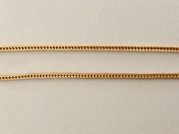 18k gold vintage chain, 16 inch solid gold chain, 18c… - Gem
