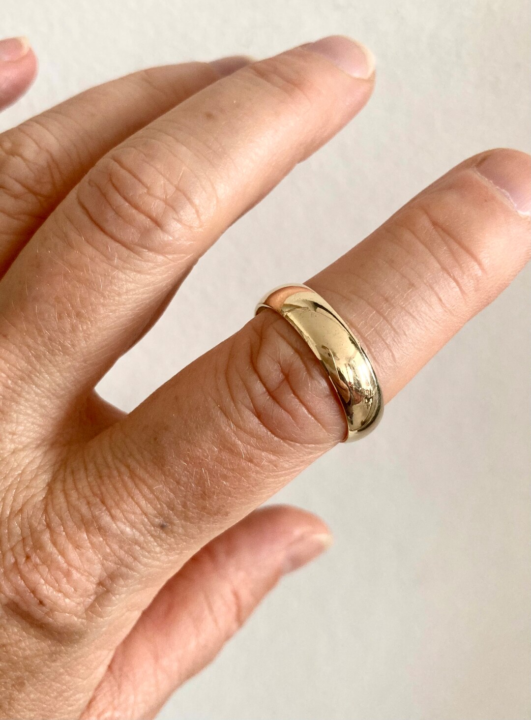 Vintage 9ct Gold Wedding Ring, 6mm Wide Yellow 9k Gold Wedding Ring ...