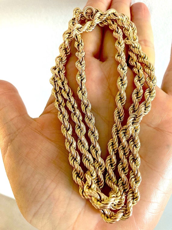 Vintage Heavy 9ct Gold Rope Chain 32 Inch Gold Chain Long | atelier ...