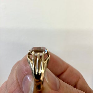 Vintage Gypsy Set 9ct Gold Signet Ring With Octagonal Spinel, Gypsy Set ...