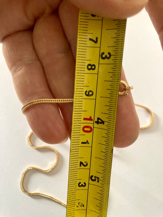 18k gold vintage chain, 16 inch solid gold chain, 18c… - Gem