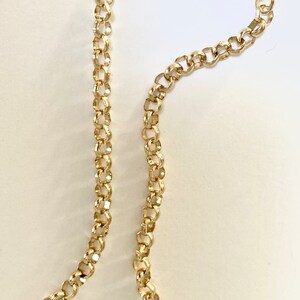 Vintage Very Long Solid Gold Chain, Long Guard Chain, 9k Gold Muff ...