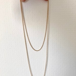Vintage Very Long Solid Gold Chain, Long Guard Chain, 9k Gold Muff ...