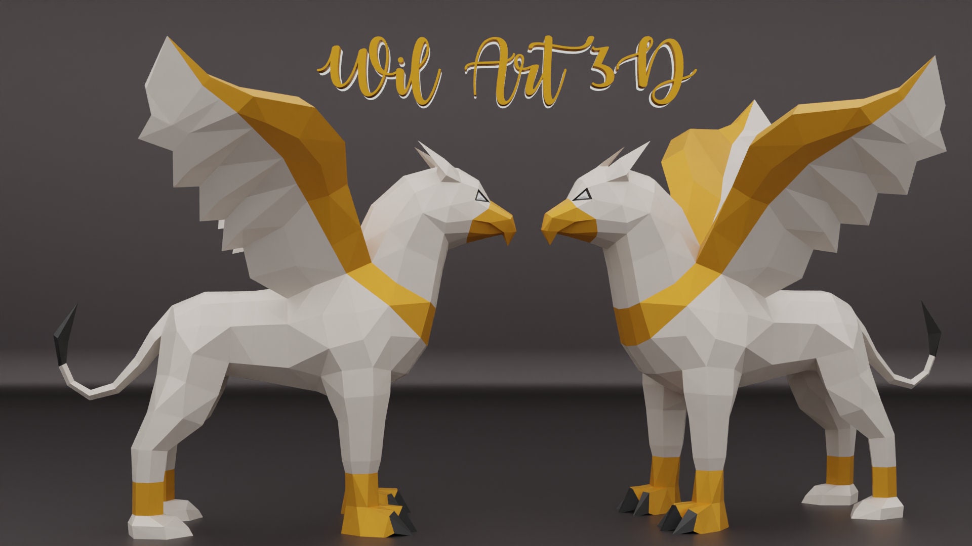 Griffin Pdf Templates, Papercraft, Lowpoly, Fanart, Mitologia ...