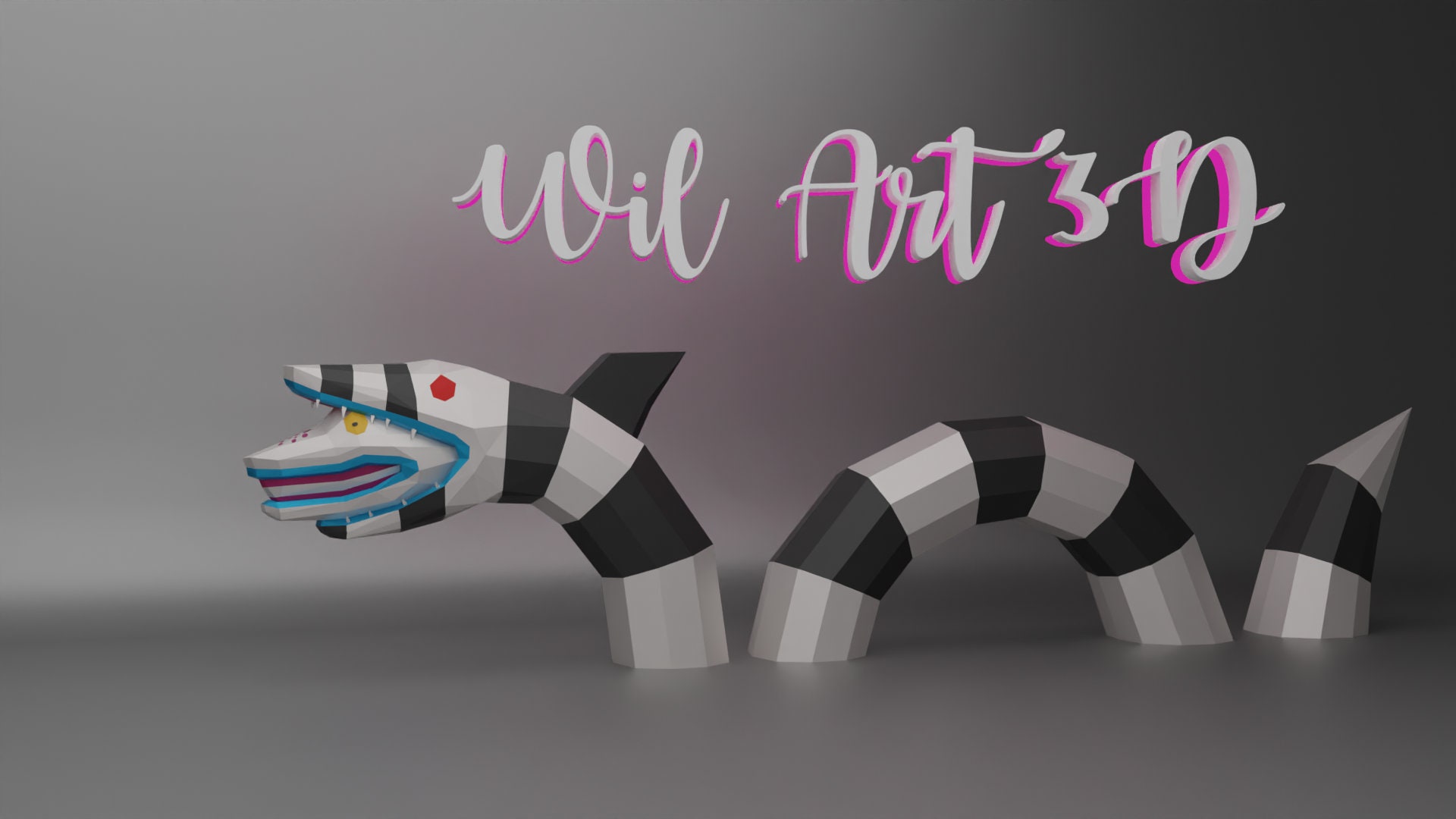 Sandworm Beetle Juice Pdf Templates, Lowpoly Papercraft, Fanart ...