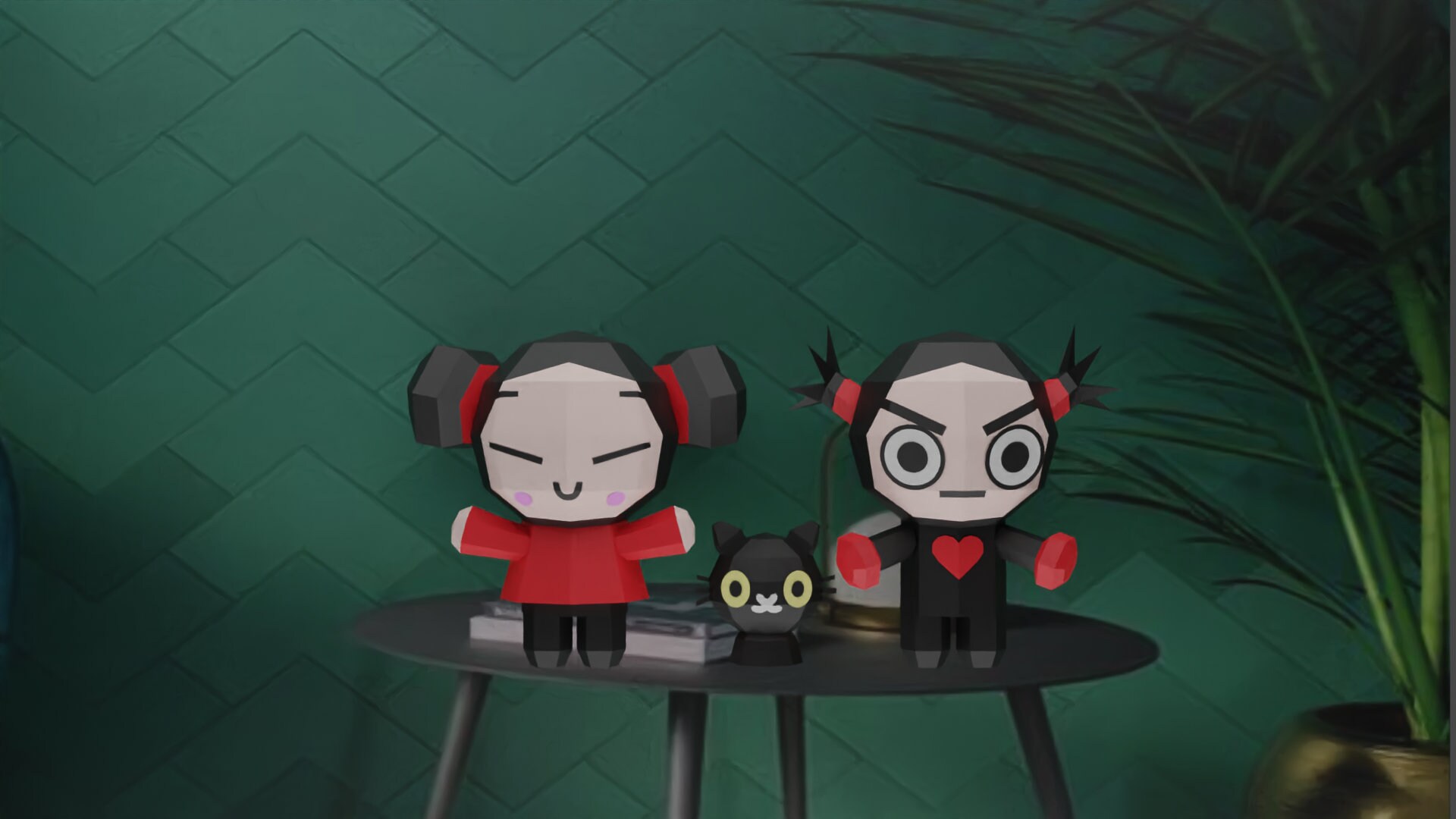 Pucca Y Garu Papercraft, Pepakura Fanart, Decoracion, Gato,decorhome ...
