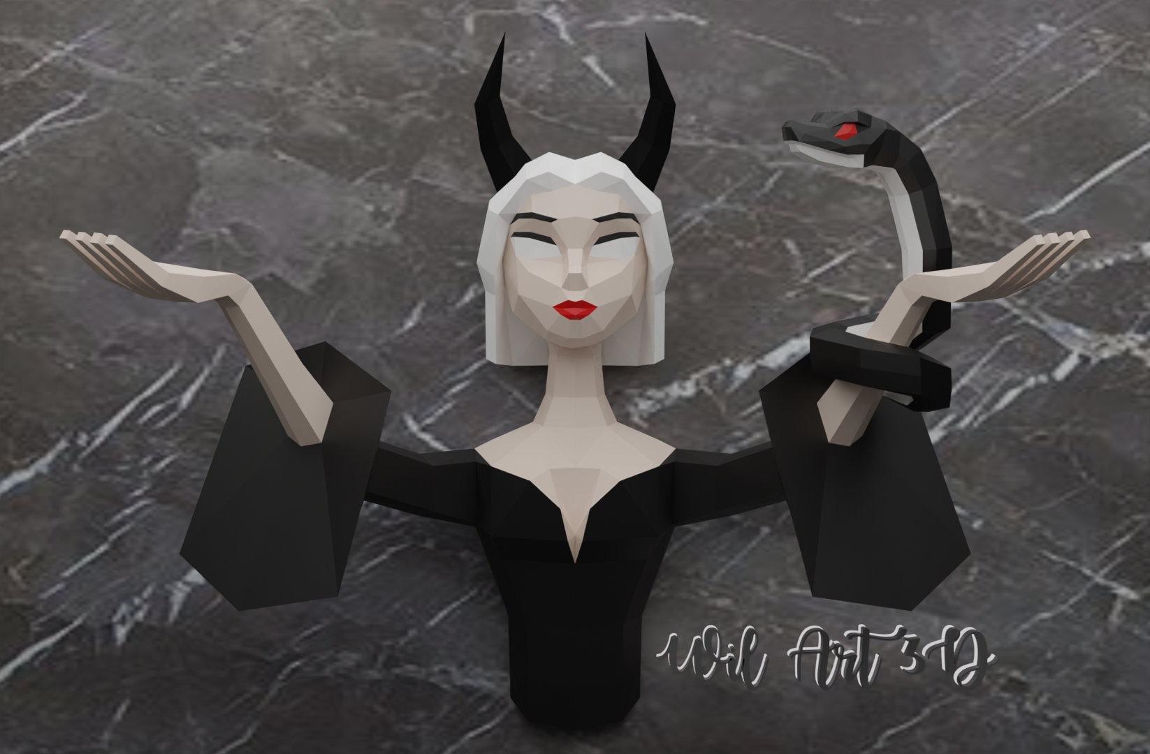 DEMON Girl Pdf Templates, Papercraft,sculpture,fanart ,dark,customer ...