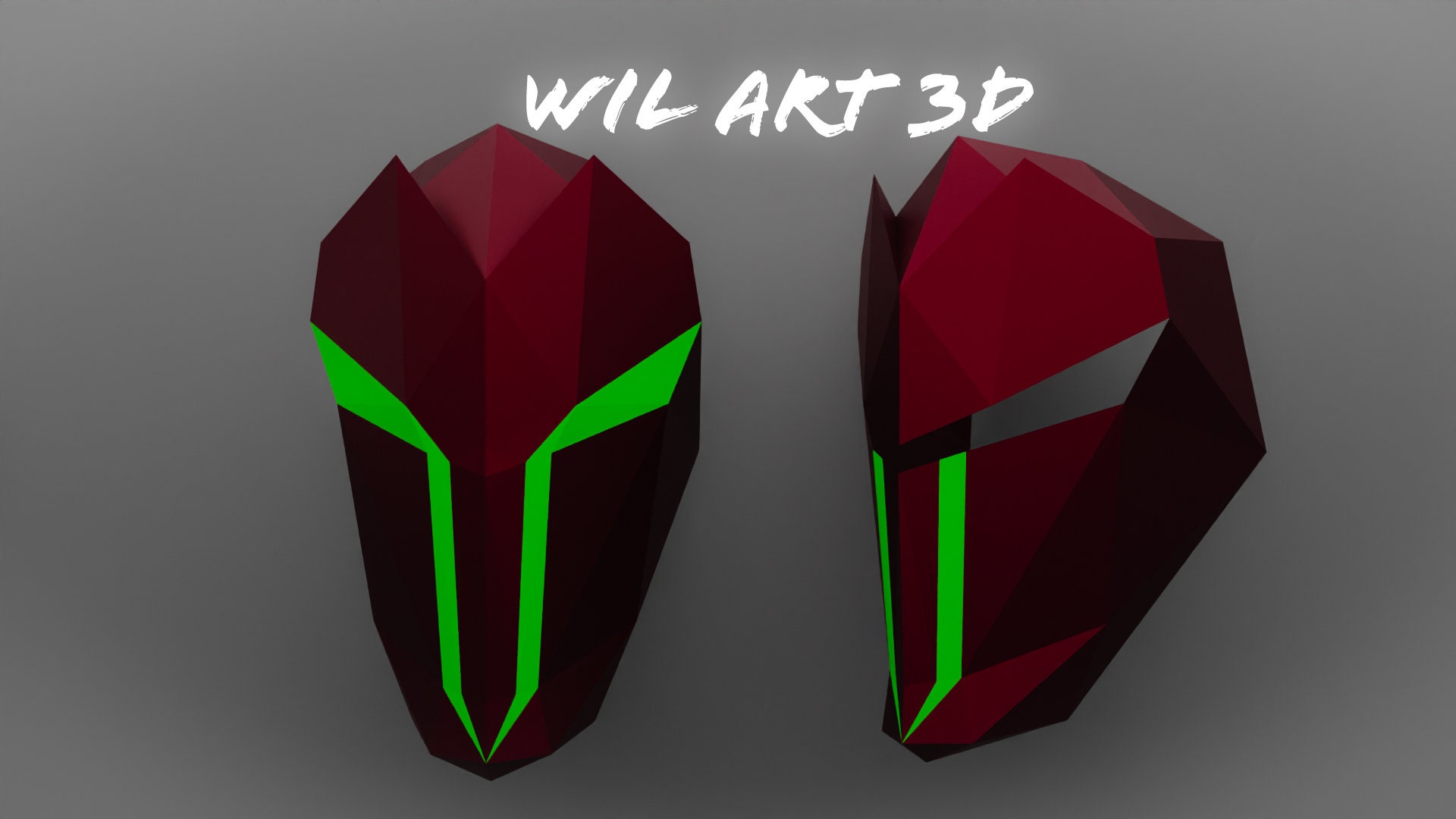 Mask Lowpoly, Pdf Templates,papercraft,mask, Cosplay, Fanart, Cascos ...