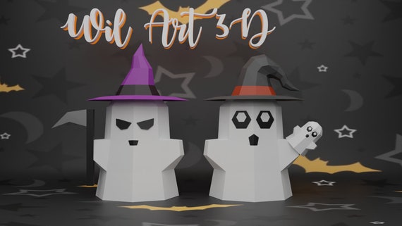 Ghosts Papercraft Pdf Templatesfantasma Diy Sculpture - Etsy