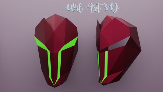Mask Lowpoly Pdf Templatespapercraftmask Cosplay Fanart | Etsy