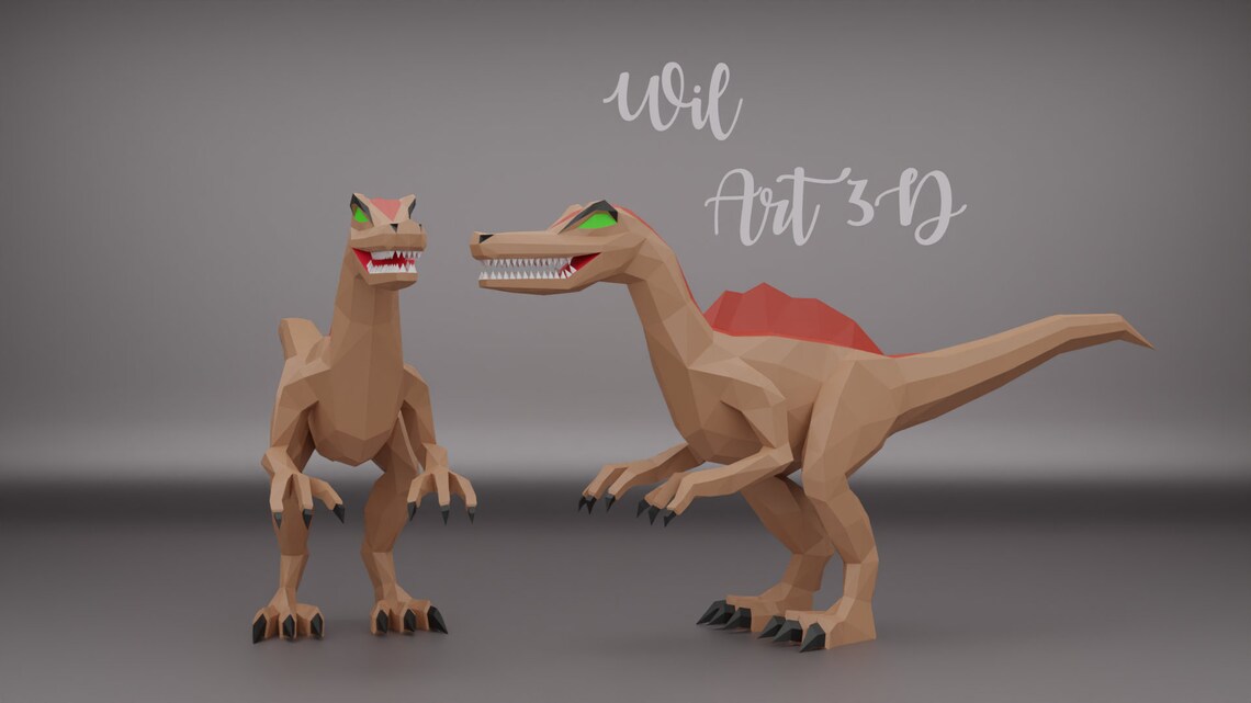 Spinosaurus Lowpoly ,pdf Templates,papercraft Dinosaurio, Papercraft ...