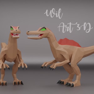 Spinosaurus Lowpoly ,pdf Templates,papercraft Dinosaurio, Papercraft ...